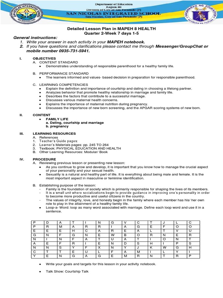 Write Your Answer in Each Activity in Your MAPEH Notebook | PDF ...