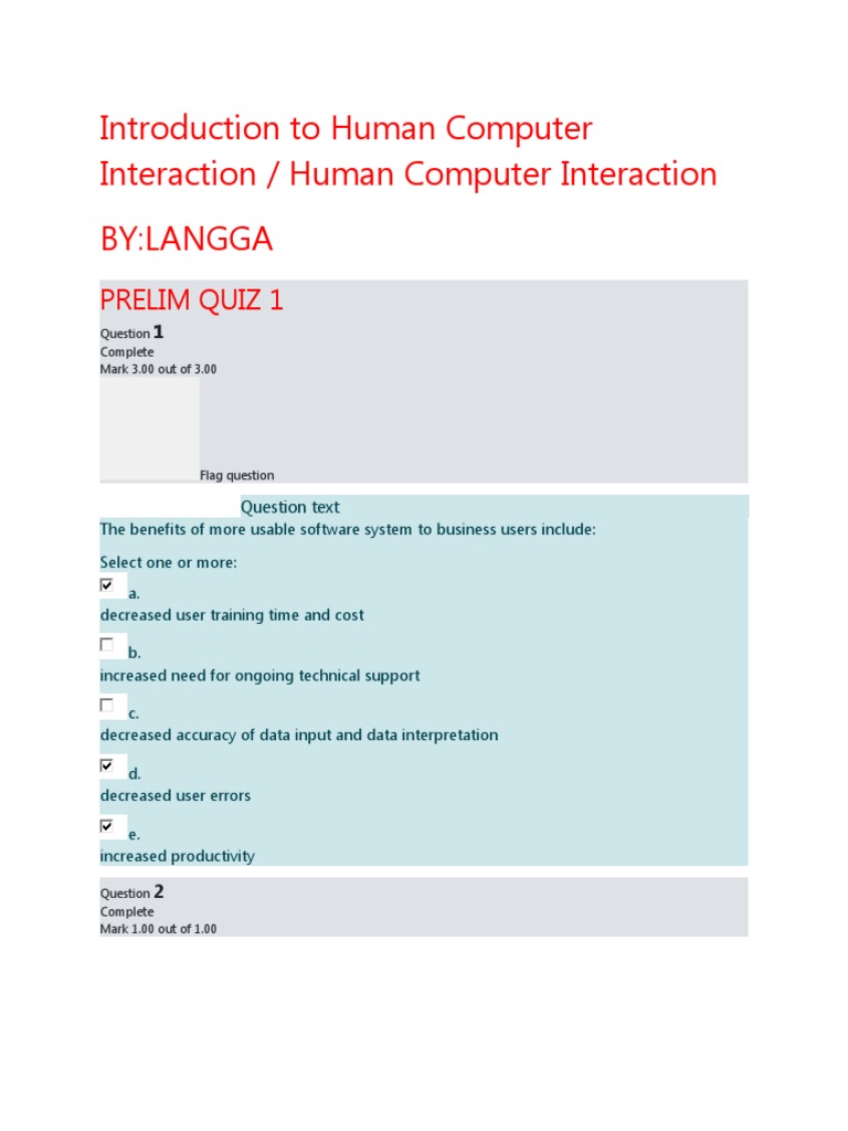 EDITED Introduction To Human Computer Interaction | PDF | Human ...