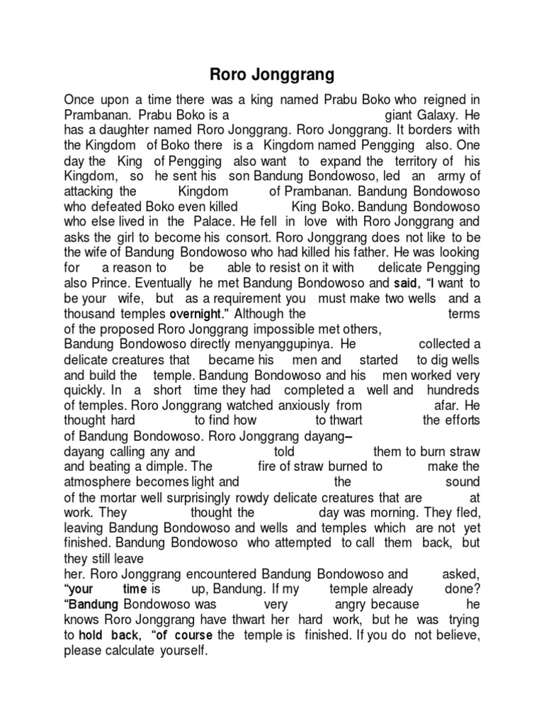 Roro Jonggrang | PDF