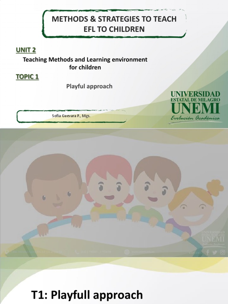 Methods & Strategies To Teach Efl To Children: Unit 2 | PDF ...