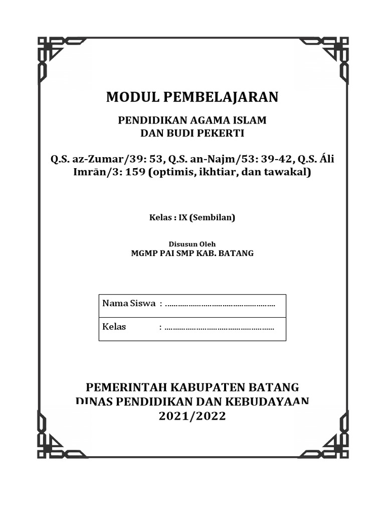 Modul Pai 9 Sem.1 KD 3.1 | PDF