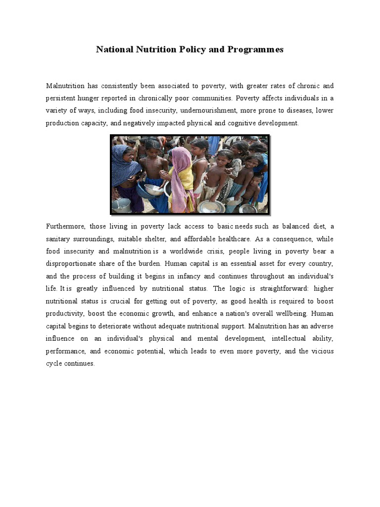 National Nutrition Programm and Policy | PDF | Malnutrition | Vitamin A
