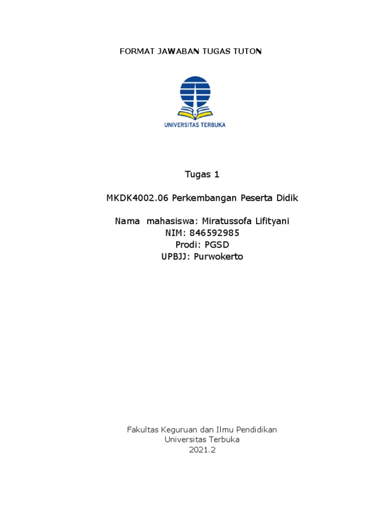Tugas (1) Perkembangan Peserta | PDF | Karier & Perkembangan ...