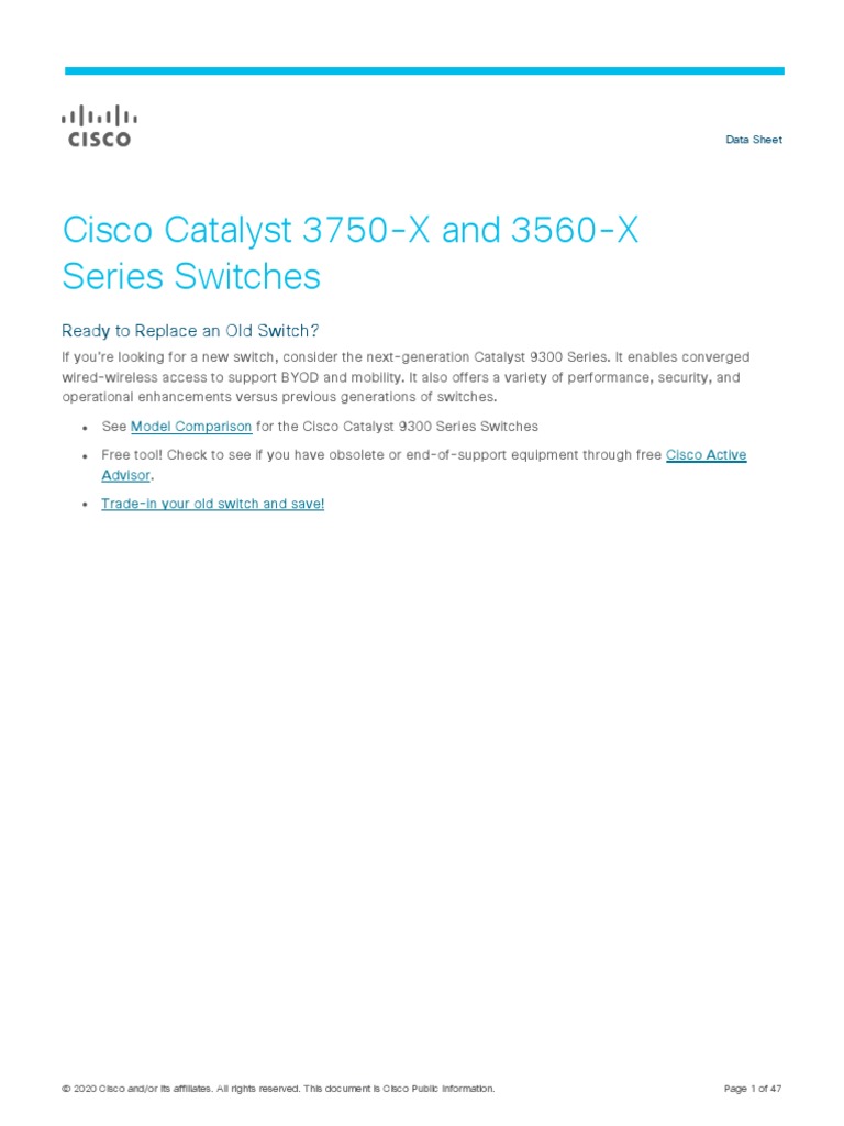 Cisco 3560 Switch (48V Switch) | PDF | Computer Network | Network Switch
