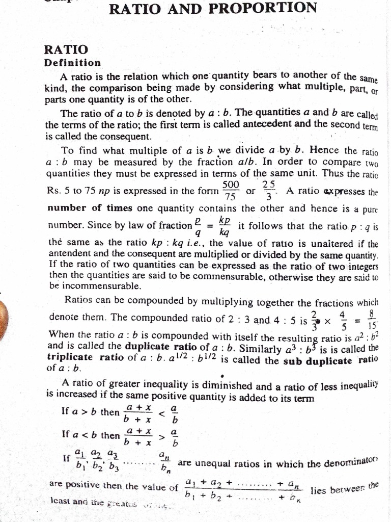 Ratio and Proportion B.Com CA | PDF | Ratio | Elementary Mathematics