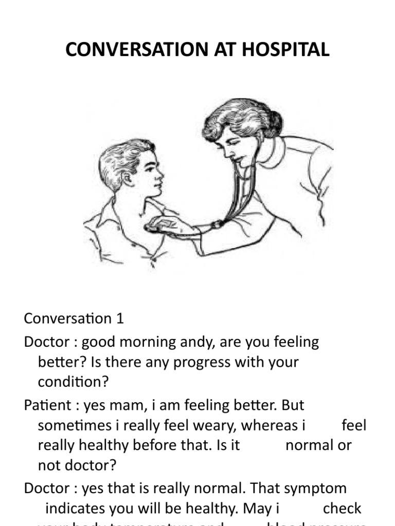 Conversation at The Hospital | PDF | Wellness | Science & Mathematics
