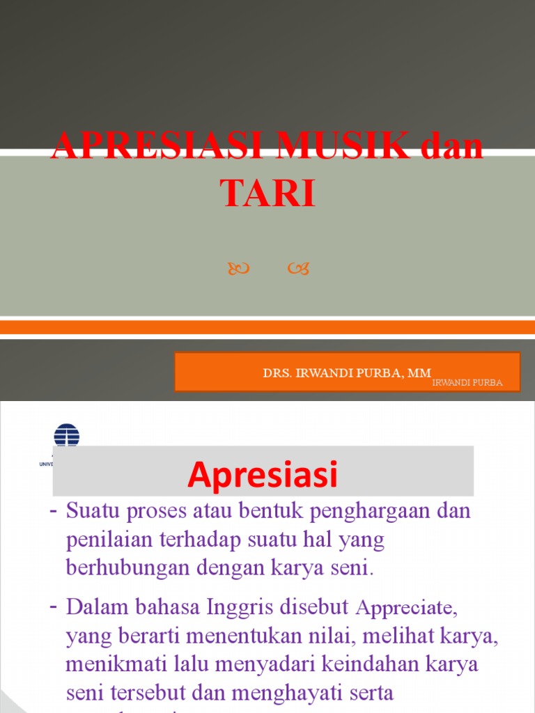 Apresiasi Musik dan Tari | PDF | Seni & Disiplin Bahasa | Kajian Bahasa Asing
