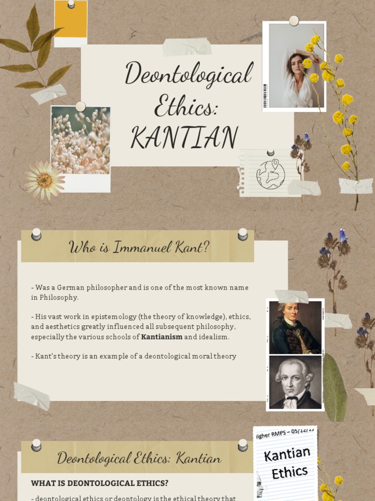 Deontological Ethics: Kantian | PDF | Immanuel Kant | Applied Ethics