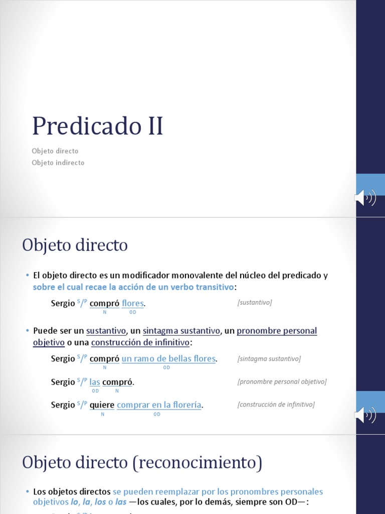 Guía de Objetos Directos e Indirectos | PDF | Objeto (gramática) | Pronombre