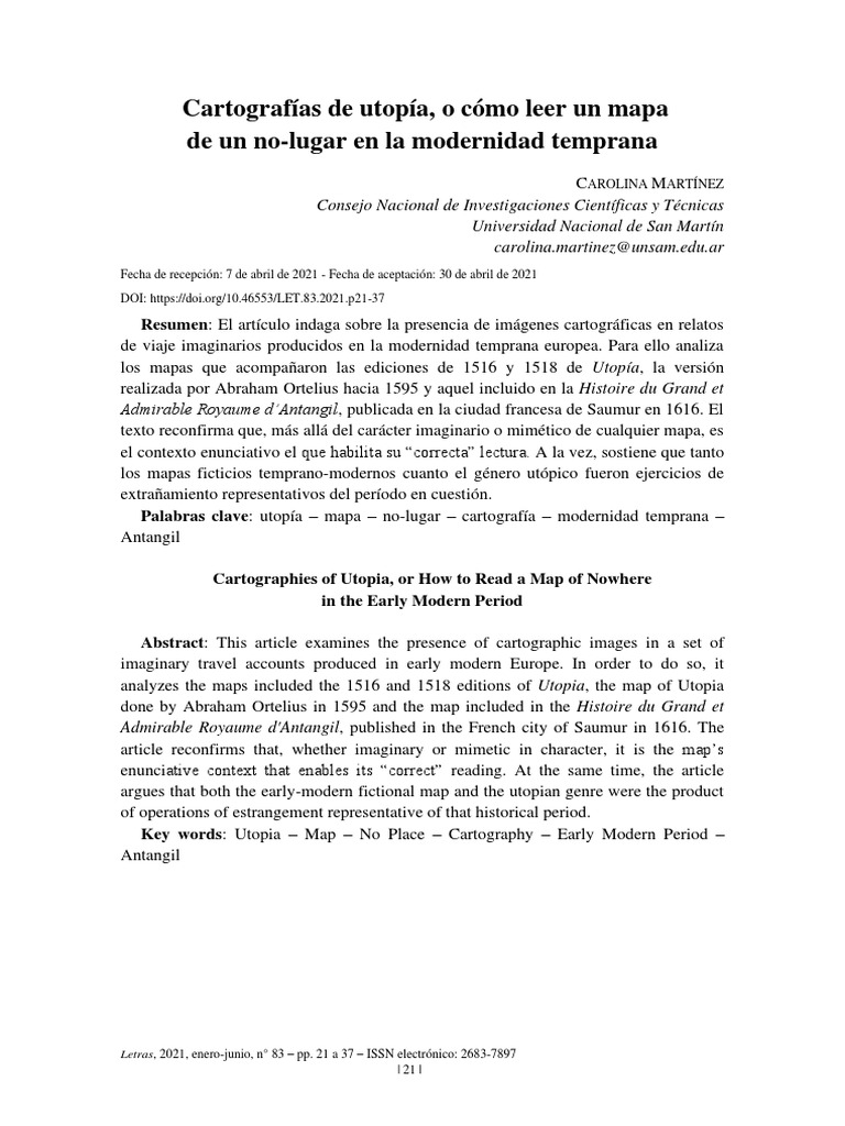 Cartografías Utopía Cómo Leer | PDF | Mapa | utopía