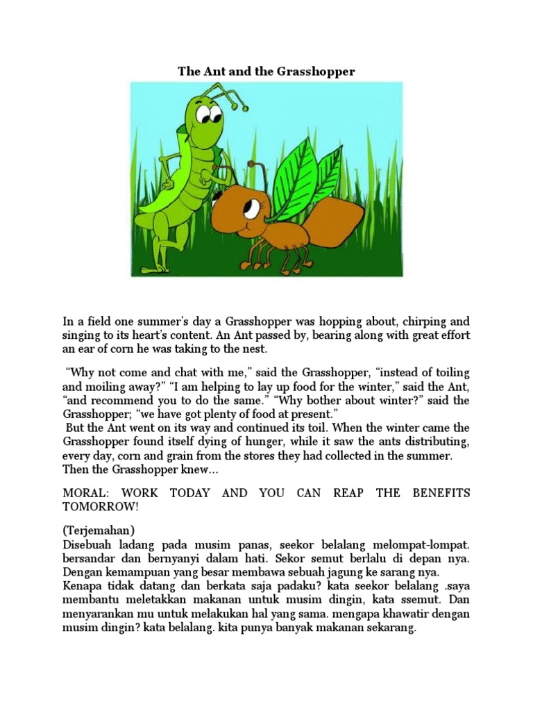 The Ant and The Grasshopper | PDF