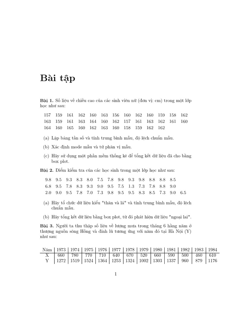 Bai Tap XSTK | PDF