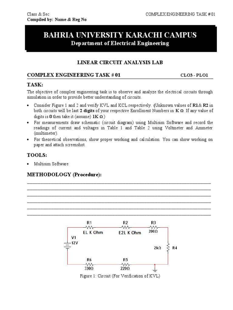 Bahria University Karachi Campus: Department of Electrical Engineering | PDF | Electrical ...