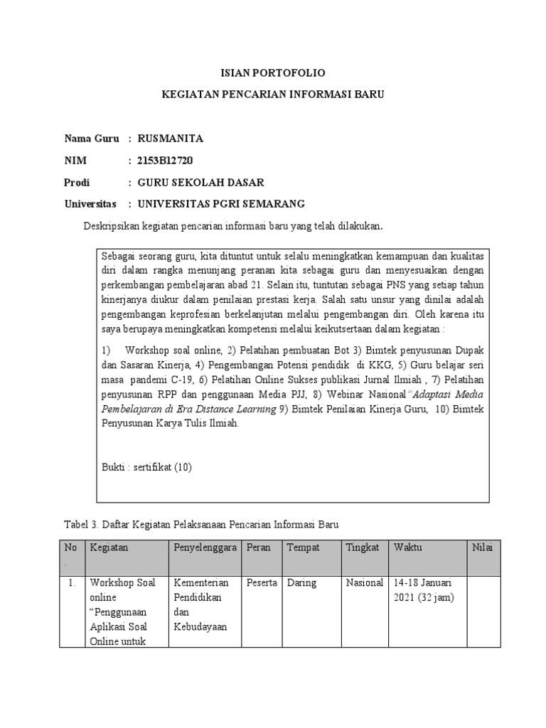 Deskripsi Pencarian Informasi Baru | PDF