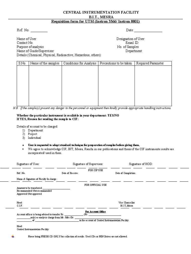 Utm Form | PDF