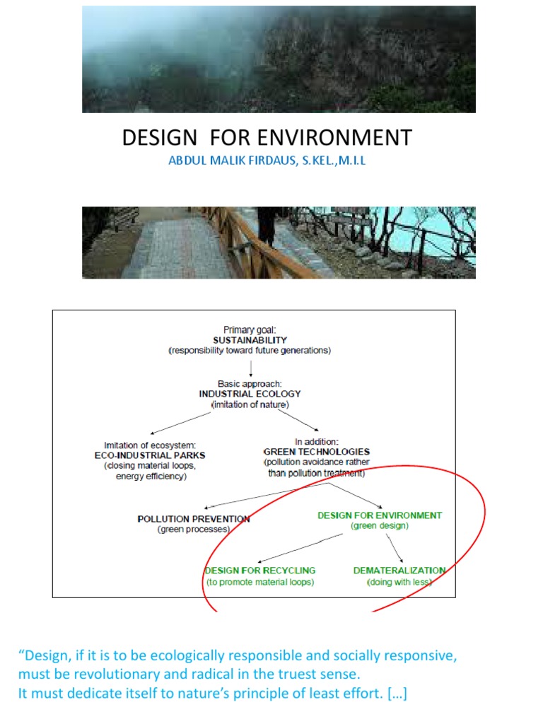 DfE DESIGN FOR ENVIRONMENT | PDF | Life Cycle Assessment | Recycling