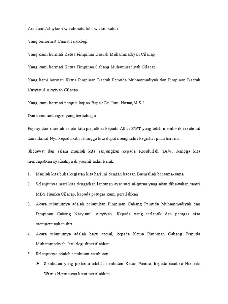 Daftar Acara | PDF | Agama & Spiritualitas