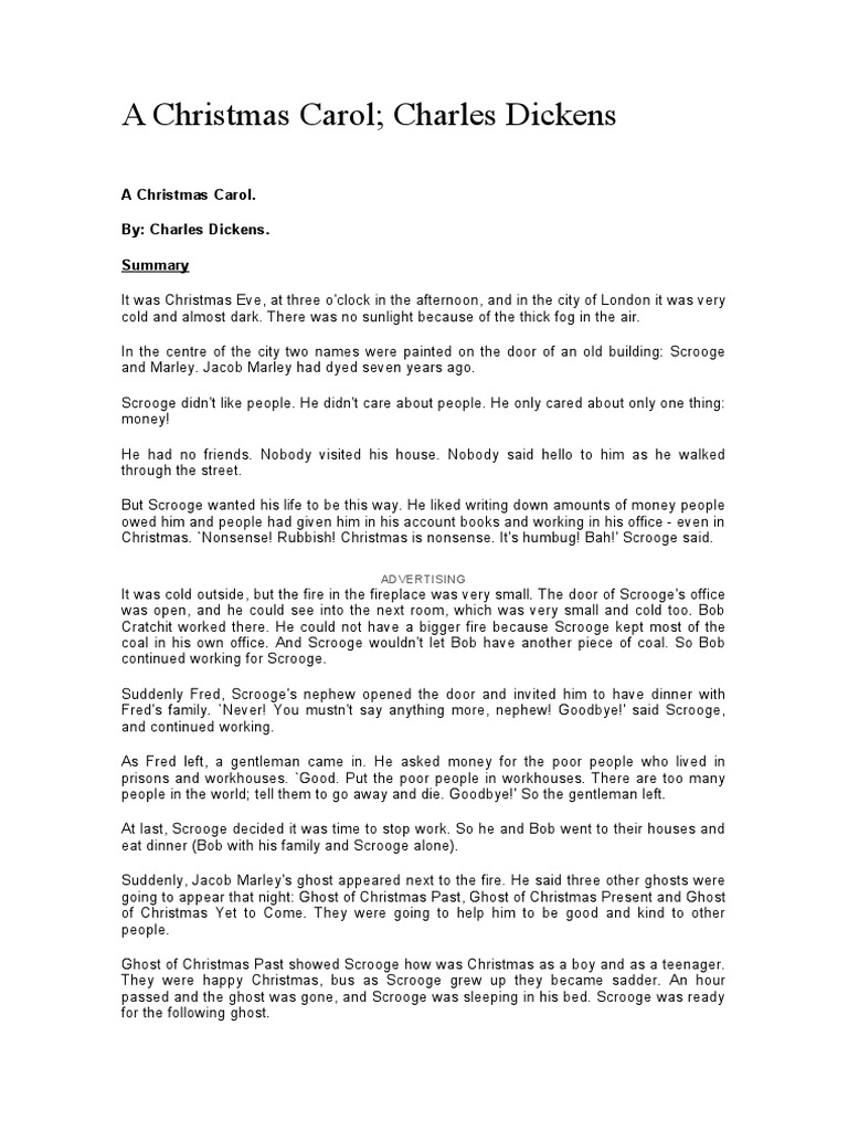 A Christmas Carol Charles Dickens | PDF | Ebenezer Scrooge | A ...