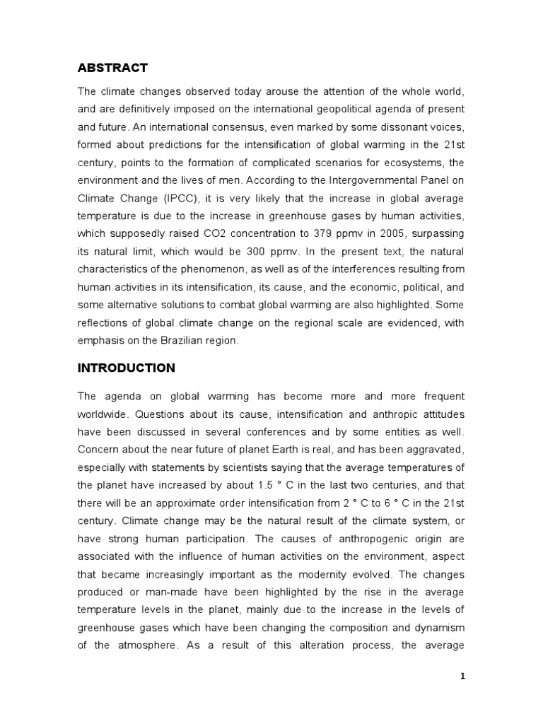 TCC Inglês - Aquecimento Global EN | Download Free PDF | Climate Change ...