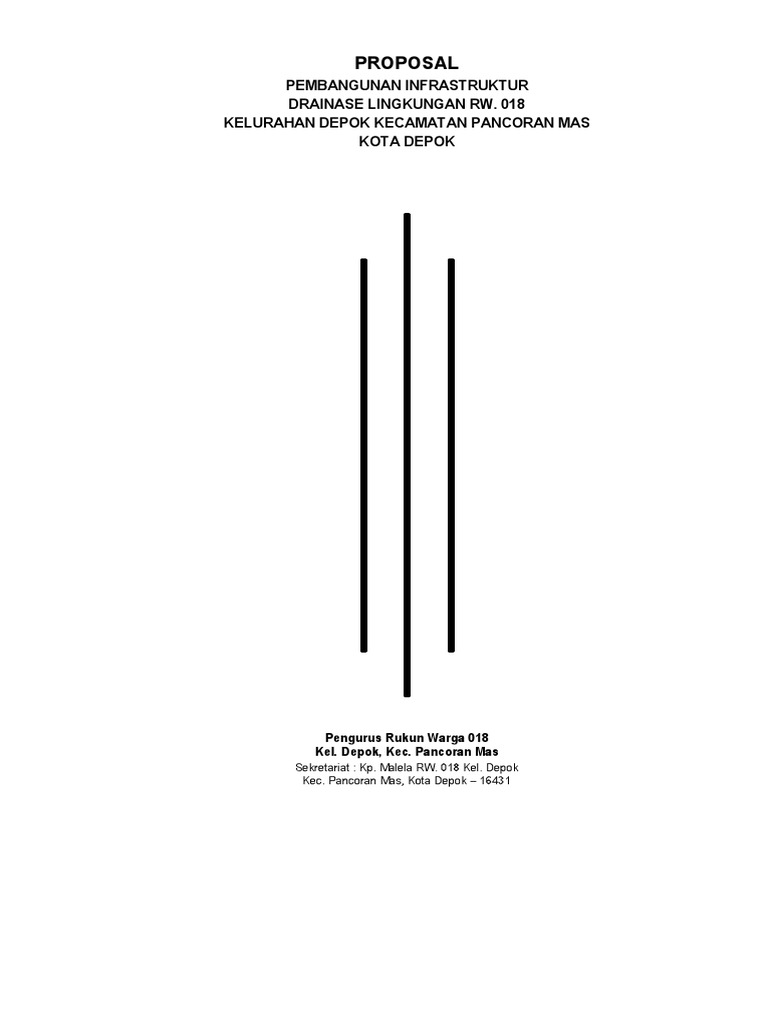Proposal Permohonan Drainase RW.018 | PDF
