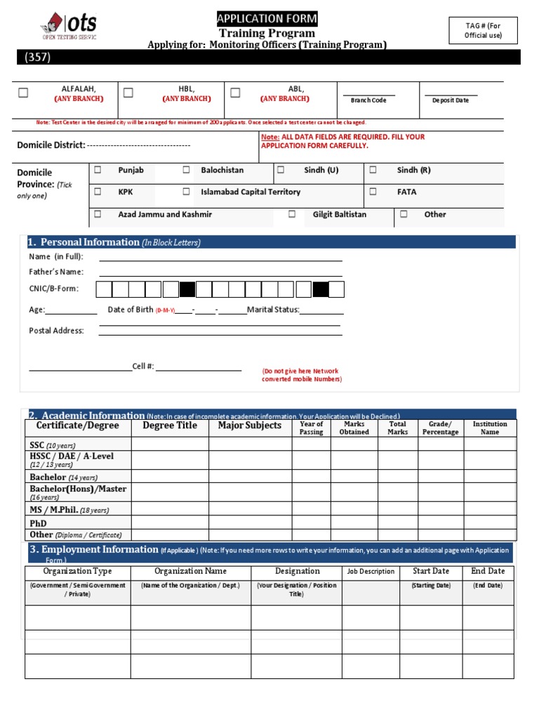 Training Program: 1. Personal Information | PDF | Academic Degree ...
