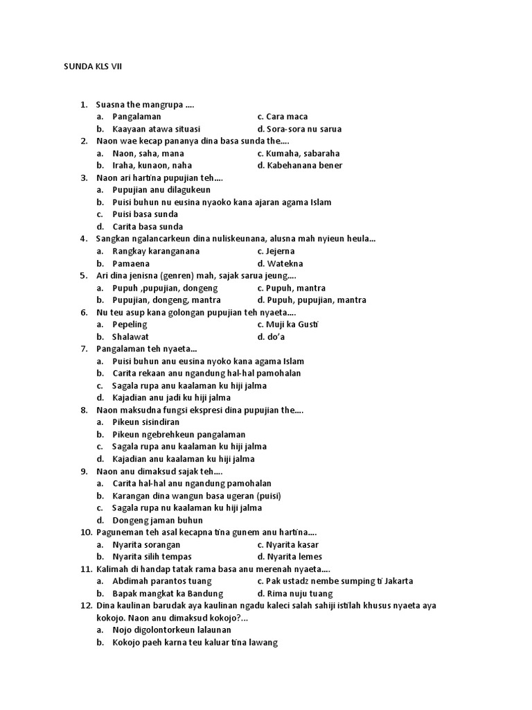 Pemahaman Pupujian dalam Sastra Sunda | PDF | Puisi
