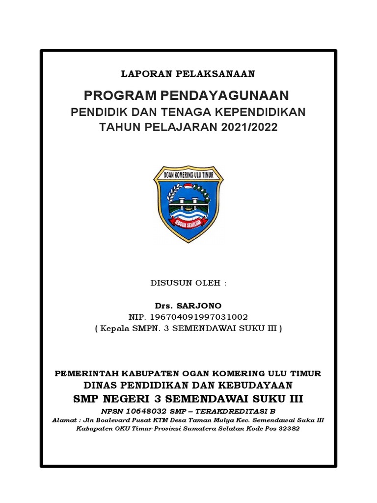 Laporan Prog. Pendayagunaan PTK | PDF