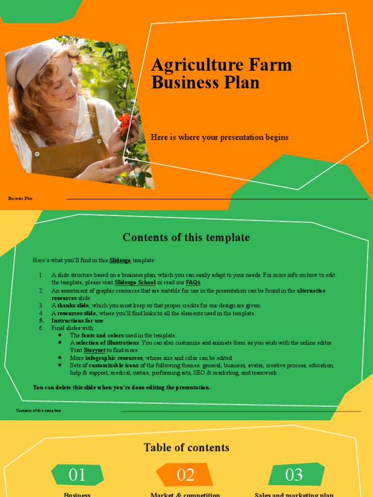 Agriculture Farm Business Plan by Slidesgo | PDF | Planets | Solar System