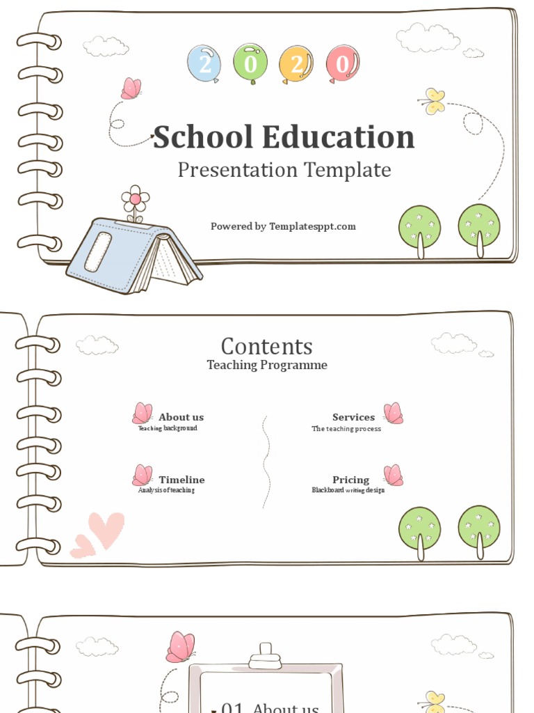 School Education Powerpoint Template | PDF | Design | Microsoft Power Point