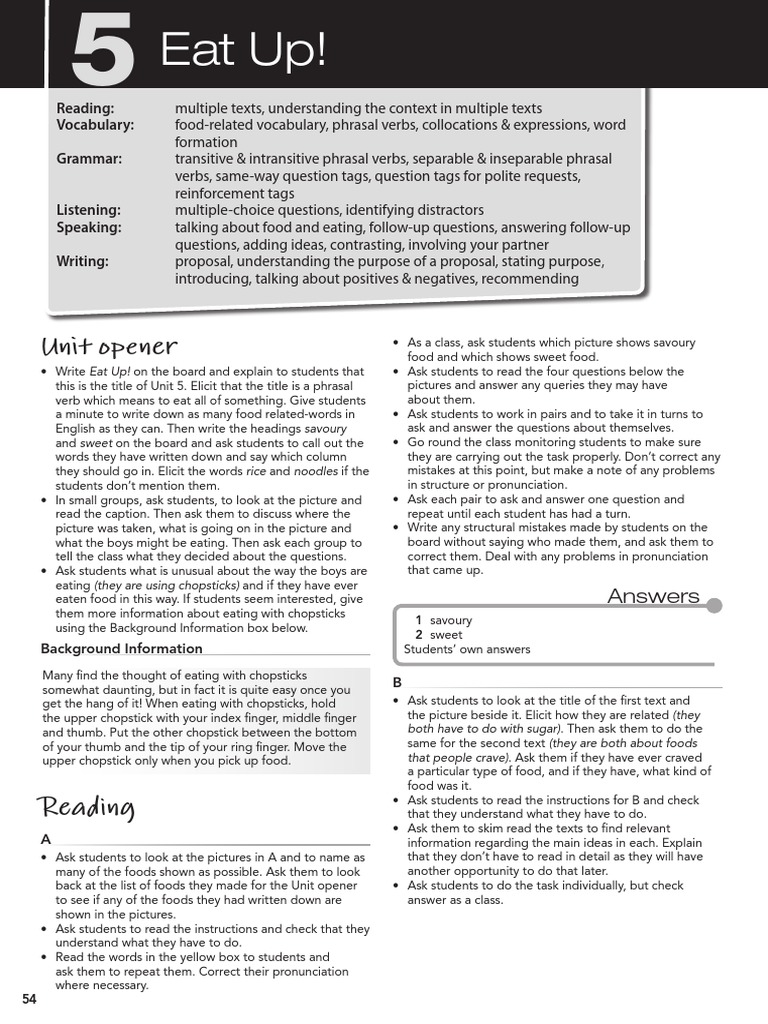Food & Language Learning Guide | PDF | Question | Phrase