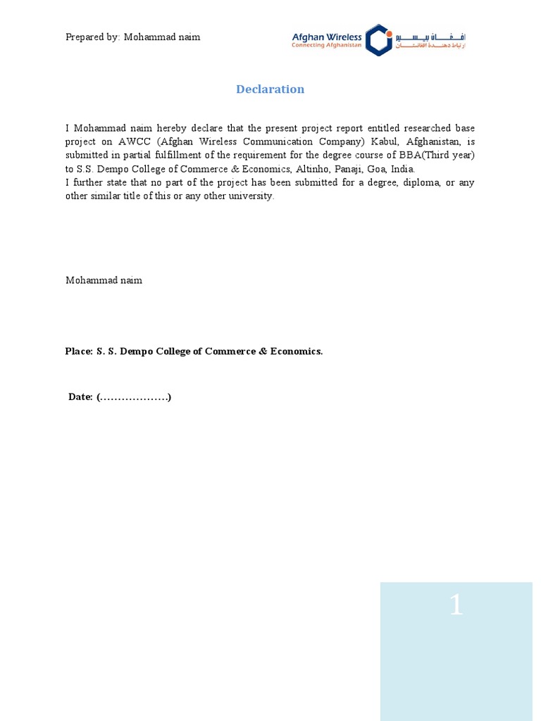 AWCC Project Final 2012 | PDF | Service Industries | Telecommunications