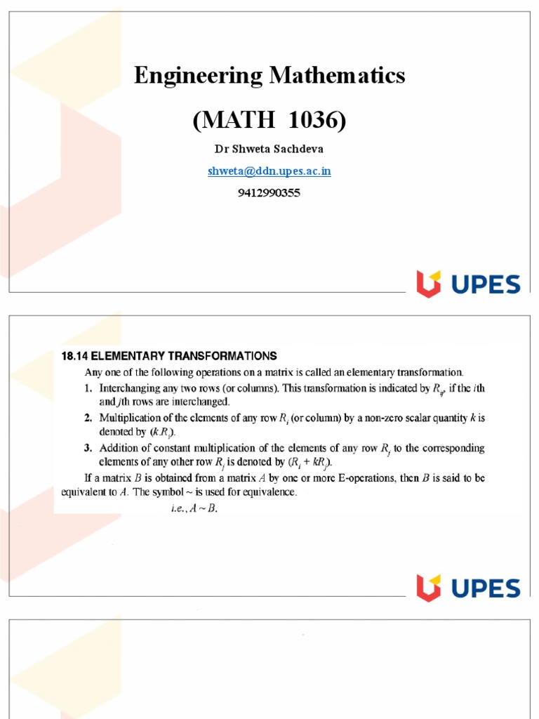 Ppt1 - Rank of A Matrix Annotations | PDF