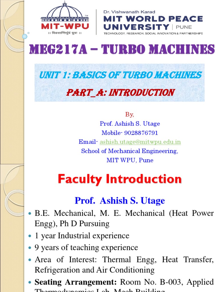 An Introduction to Turbo Machines: Defining Key Concepts and ...