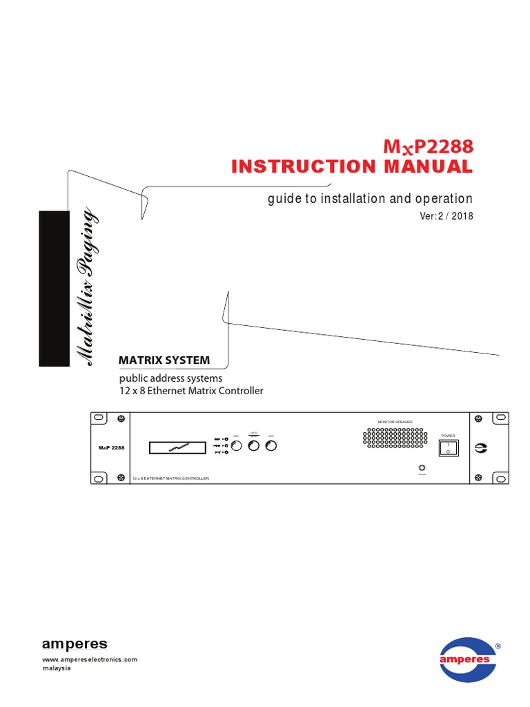 Instruction Manual: Guide To Installation and Operation | PDF