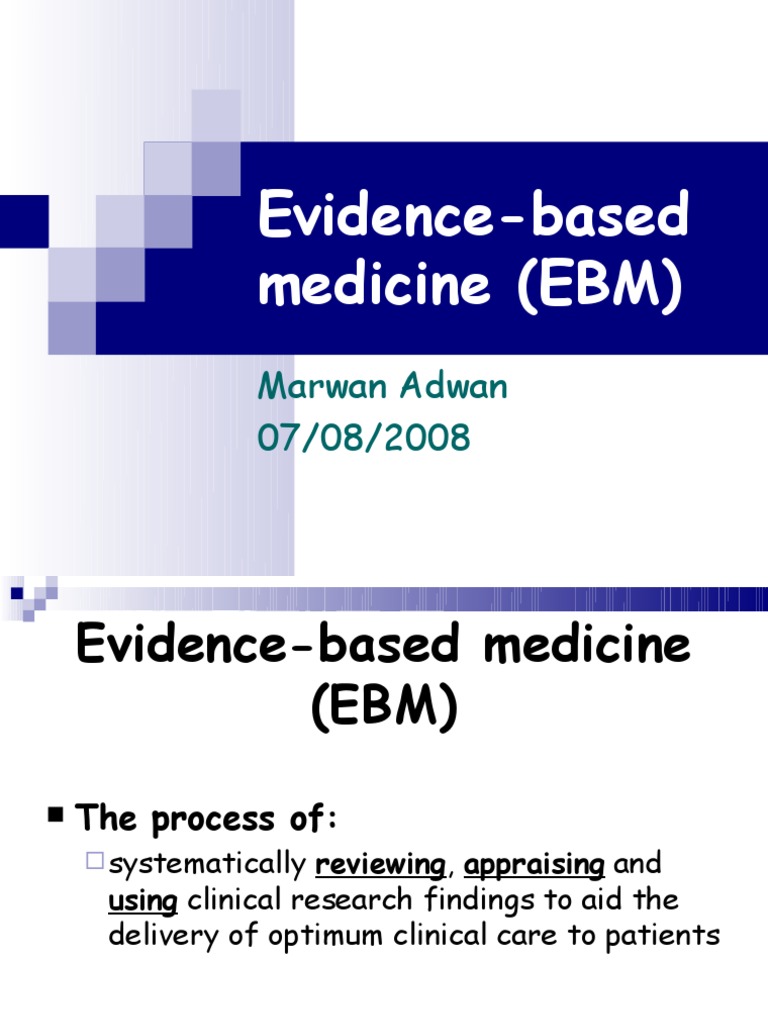 Evidence Based Medicine | PDF | Evidence Based Medicine | Confidence ...