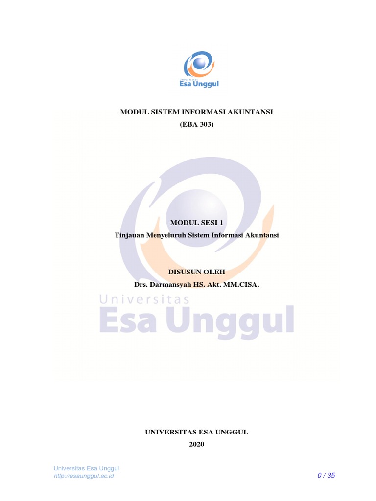 Modul-1 SIA Tinjauan Menyeluruh SIA | PDF