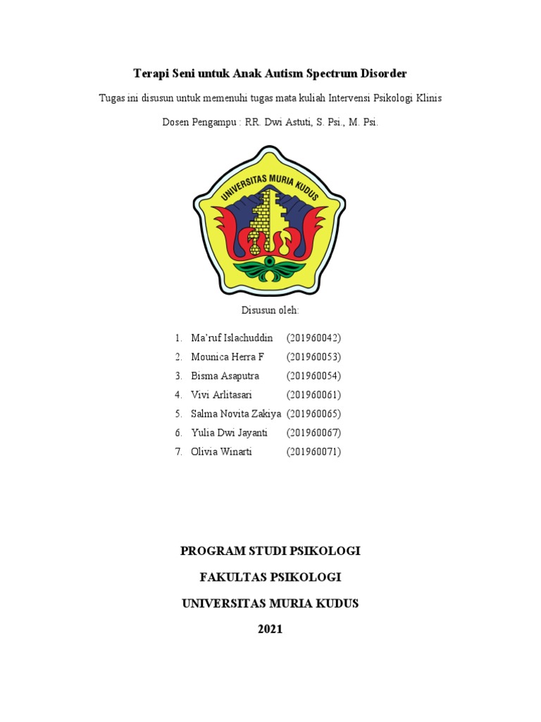 Terapi Seni Untuk Anak Autism Spectrum Disorder | PDF