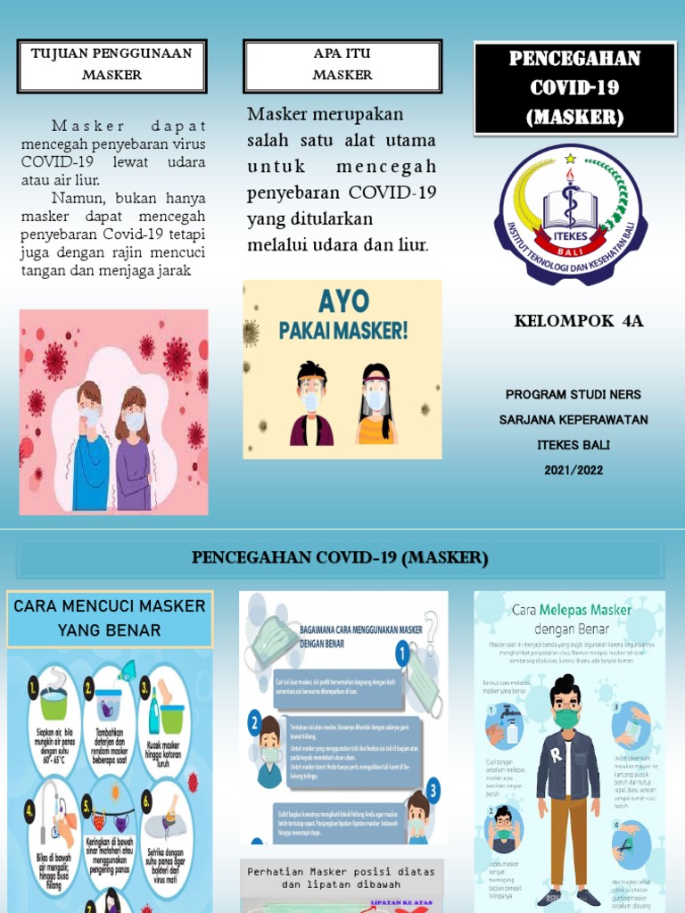 Leaflet Penyuluhan Penggunaan Masker | PDF