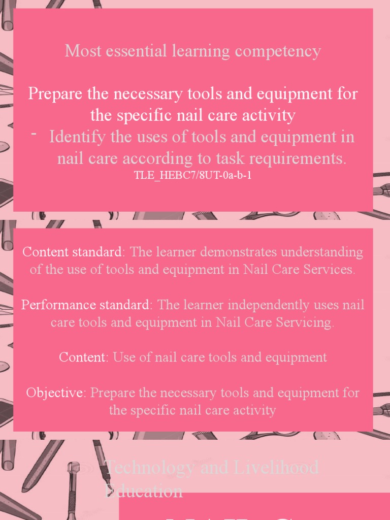 Nail Care Tools and Equipment Guide | PDF | Nail (Anatomy)