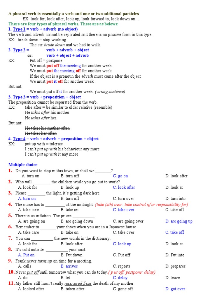 Put Off Put Off Put Off: The Meeting The Meeting | PDF | Verb | Object ...