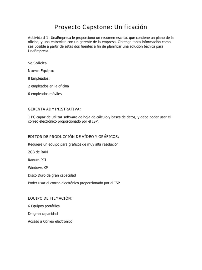 Proyecto Capstone | PDF | Hardware de la computadora | Tecnología de medios