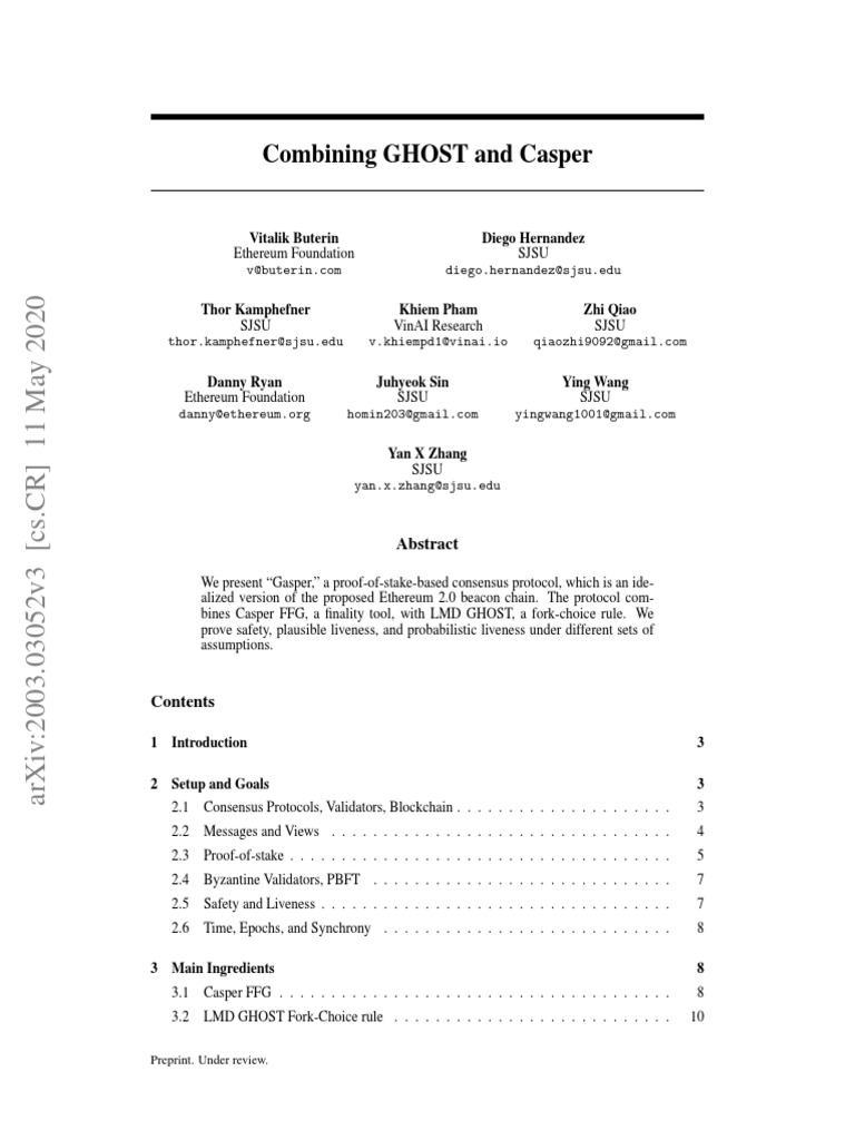 Combining GHOST and Casper | PDF | Computer Network | Computing