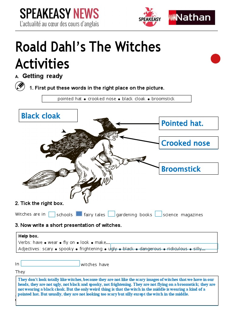 SN 20201101 The Witches Activities | PDF
