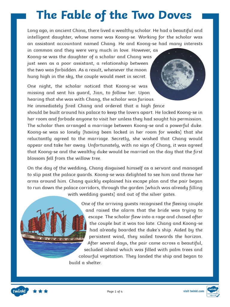 The Fable of The Two Doves | PDF