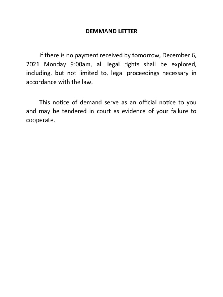 Demmand Letter | PDF