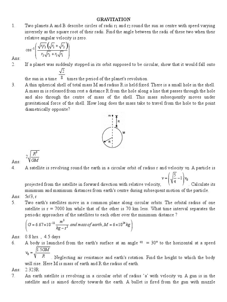 Gravitation | PDF | Orbit | Gravity