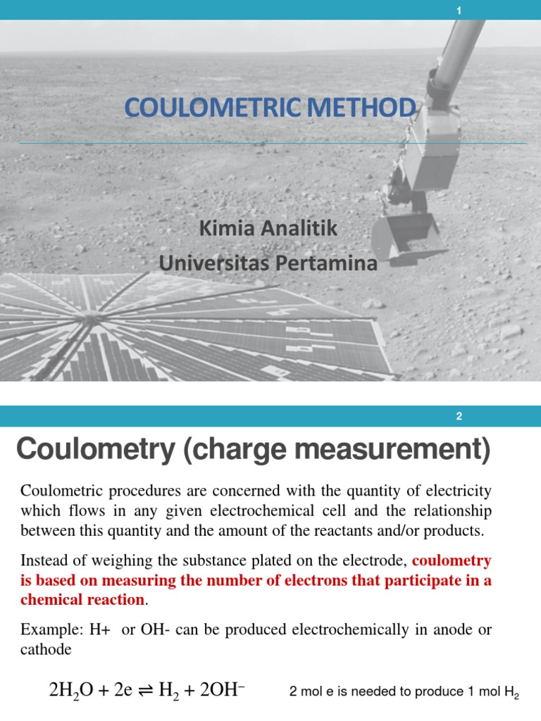 11 - 2 Coulometry | Download Free PDF | Electrochemistry | Chemistry