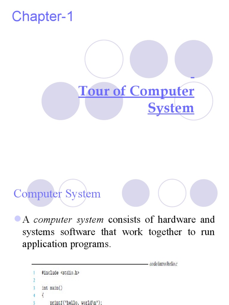 Chapter-1: Tour of Computer System | PDF | Assembly Language | Compiler