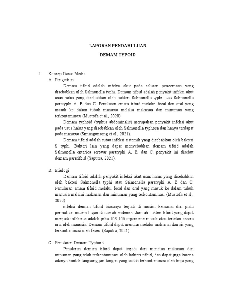 LP DEMAM TYPOID Baru | PDF
