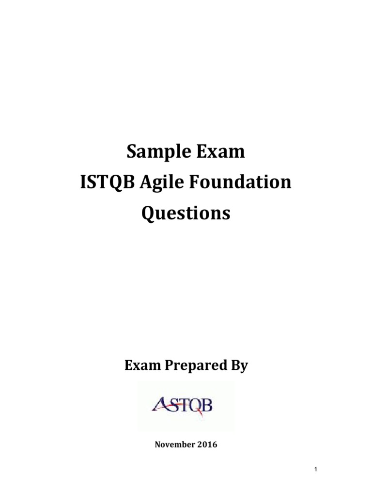 ISTQB Agile Foundation Sample Exam | PDF | Agile Software Development ...
